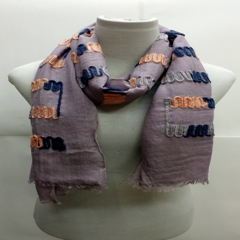 Hijab online-Cotton Chain Work Stole at shiddat.com