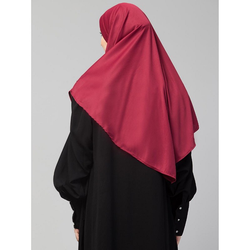Instant hijab online-maroon prayer Hijab at shiddat.com