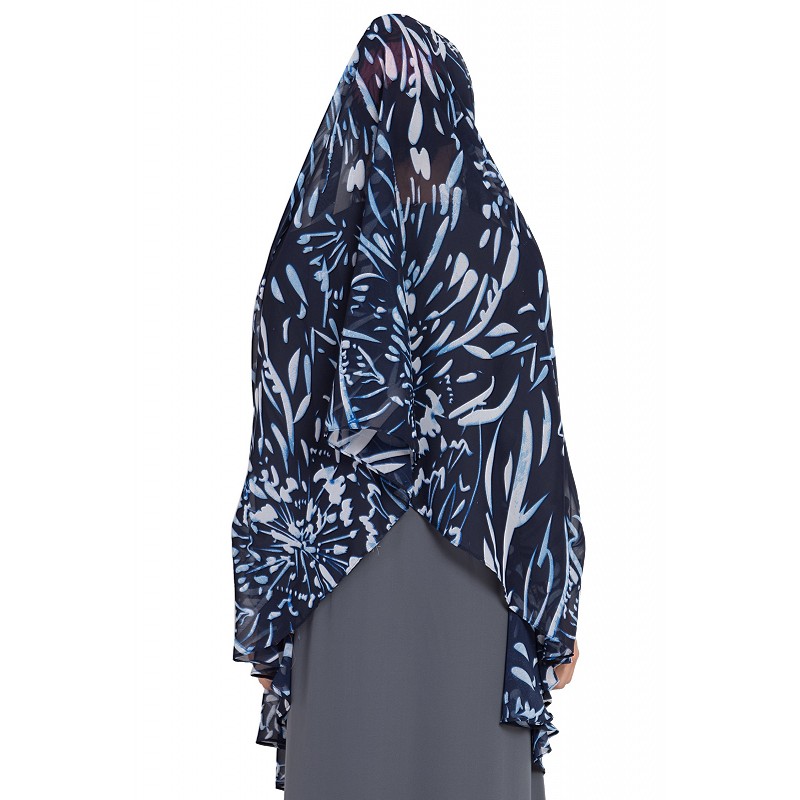 Prayer hijab online- Printed Large Khimar at shiddat.com