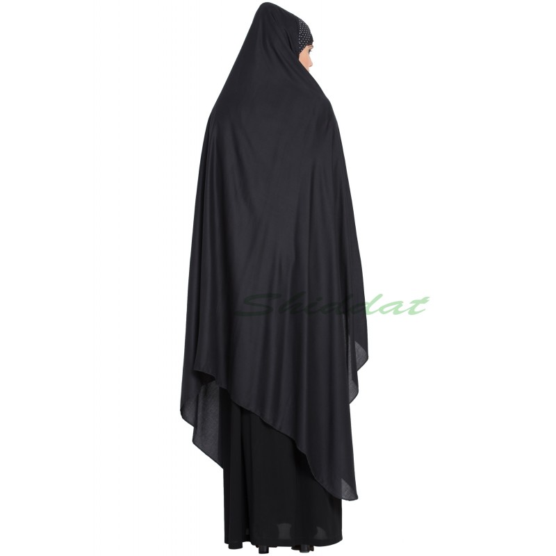 Buy Black Irani chadar with detachable Nose Piece | Islamic dress onlin...