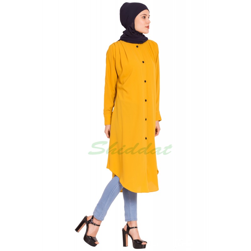 Women's Kurti online in India- Mustard