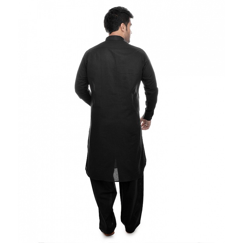 Pathani Suits for men online in India | Cotton fabric | Black colored