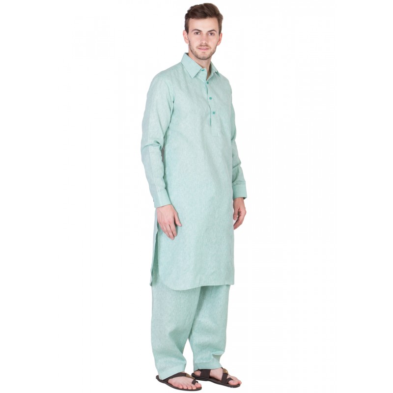 Pathani Suit- Buy woven Pathani suit made of cotton fabric at Shiddat.