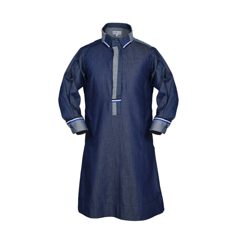 Kids Jubbah online- Denim freelance thobe for kids online in India at S...