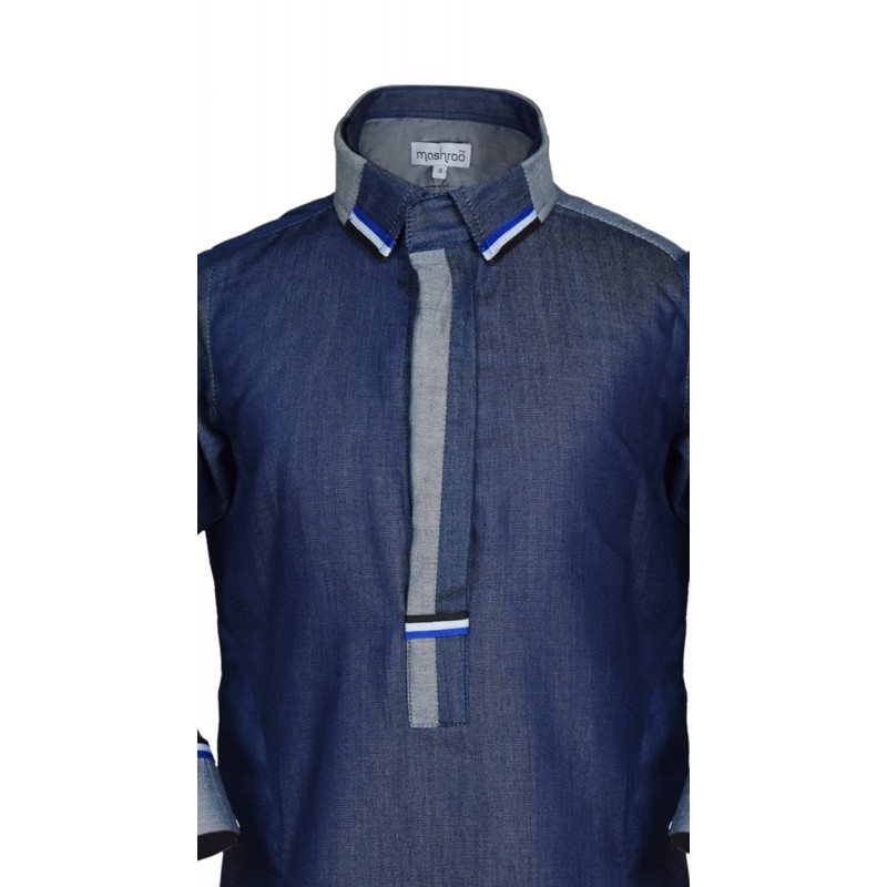 Kids Jubbah online- Denim freelance thobe for kids online in India at S...