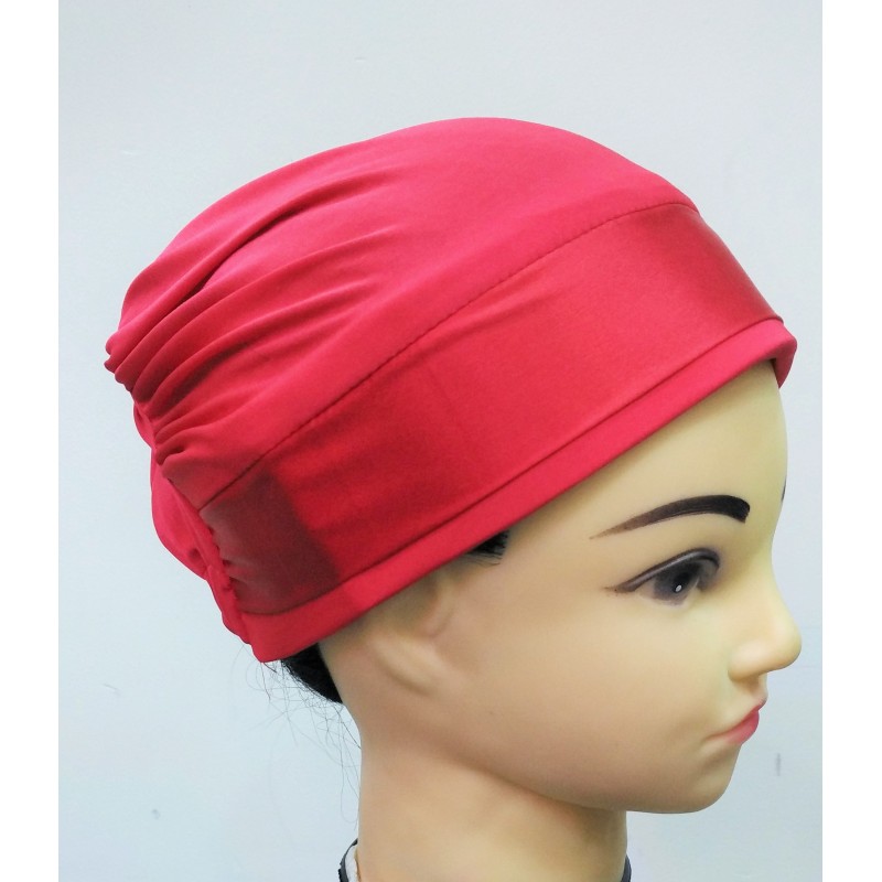 Shimmer Hijab cap online - Underscarf glitter/shimmer cap | Red colore...