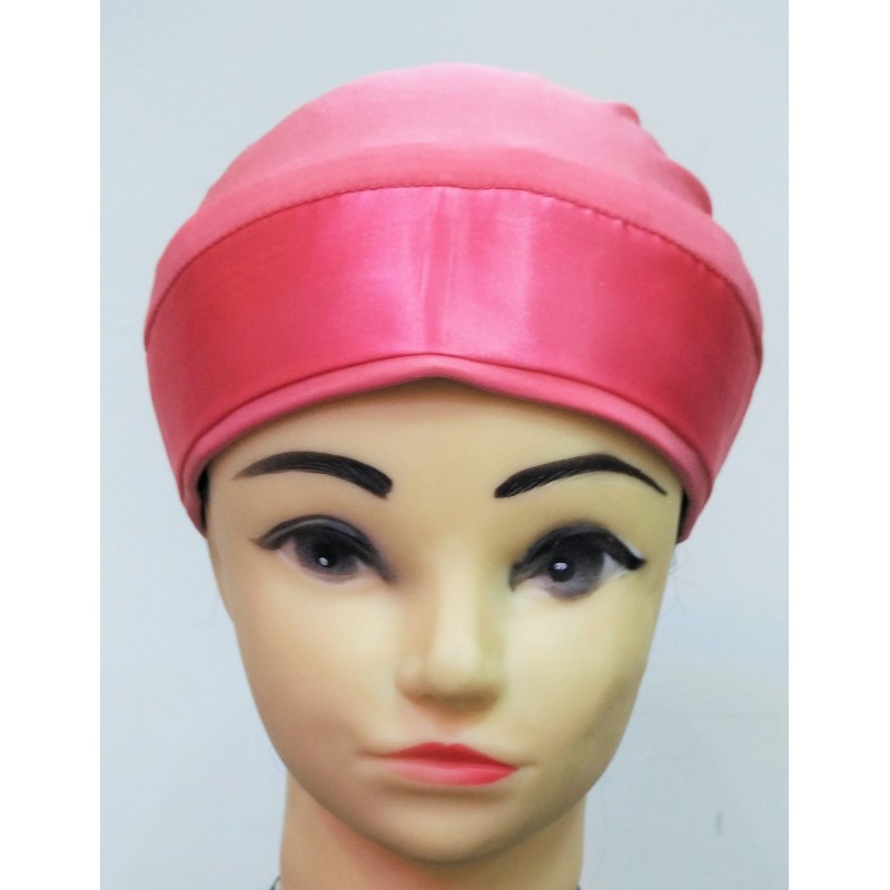 Shimmer Hijab cap online - Underscarf glitter/shimmer cap | Coral Pink...