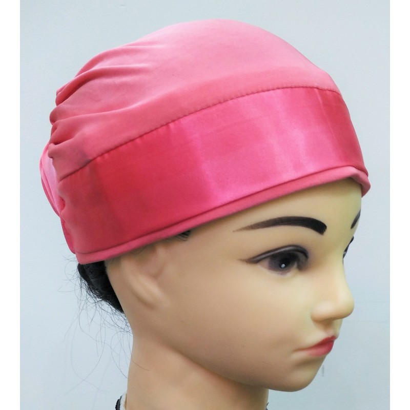 Shimmer Hijab cap online - Underscarf glitter/shimmer cap | Coral Pink...