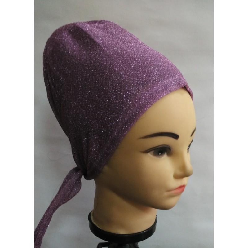 Shimmer Hijab cap online - Underscarf glitter/shimmer cap | Pink color...