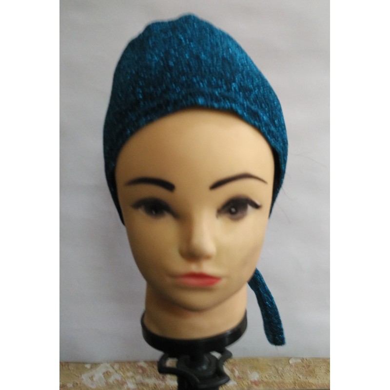 Shimmer Hijab cap online - Underscarf glitter/shimmer cap |Blue colored...
