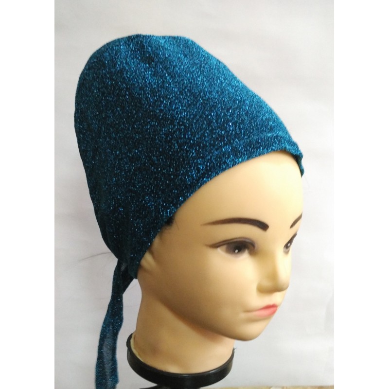 Shimmer Hijab cap online - Underscarf glitter/shimmer cap |Blue colored...
