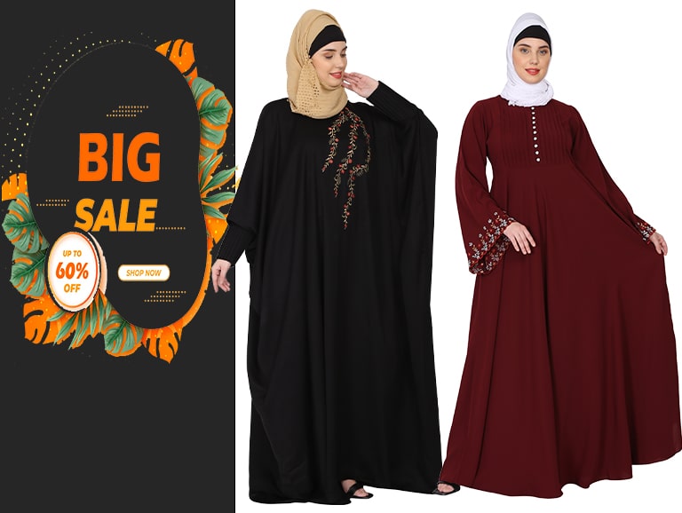 Abayas, Hijabs, Pathani suits, Kurtas, Burqas online in India
